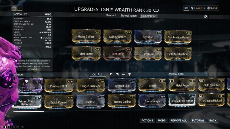 Warframe Ignis Wraith Builds Guide - Wargame-Rd